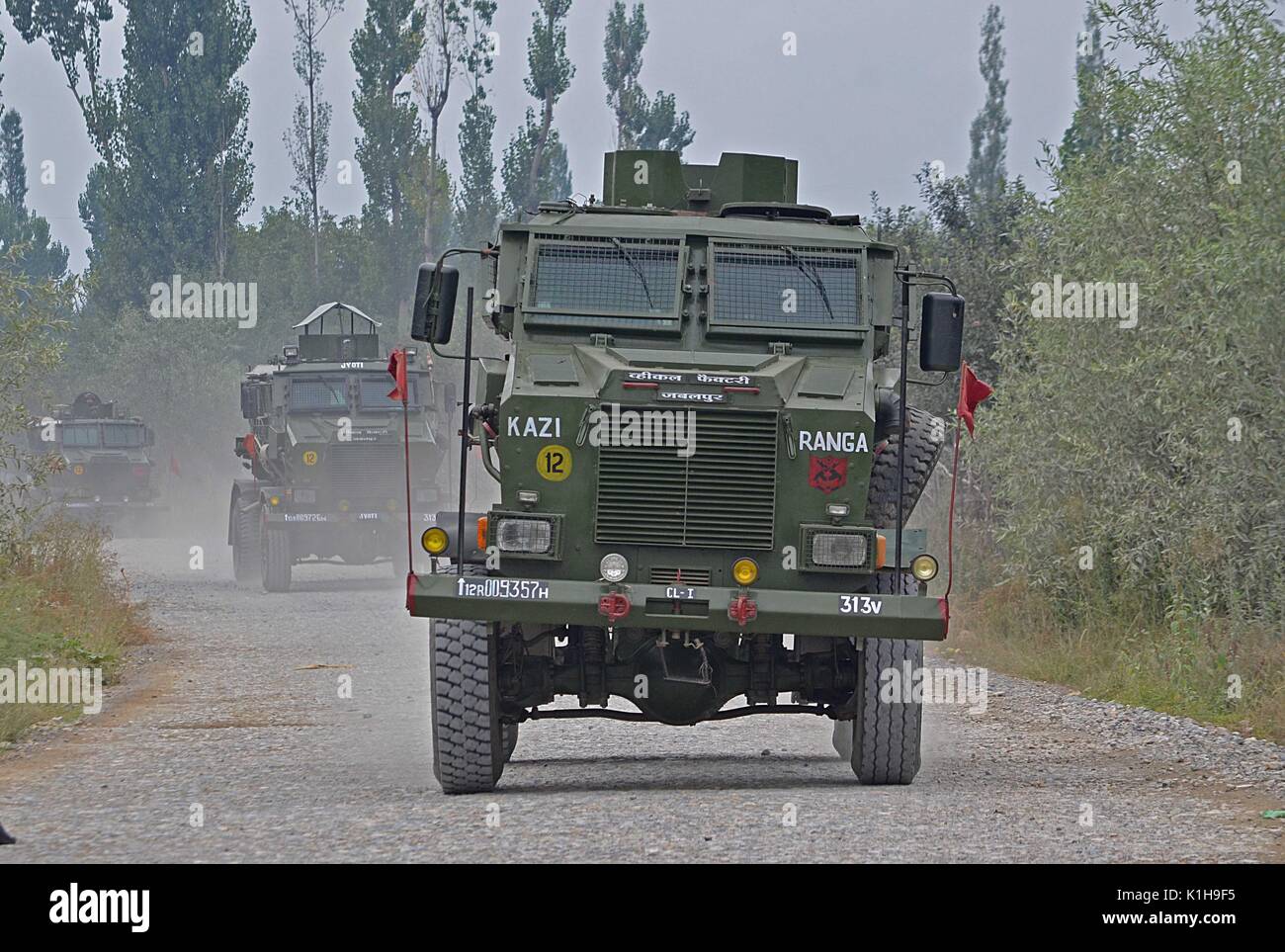 Indian paramilitary vehicles hi-res stock photography and images - Alamy