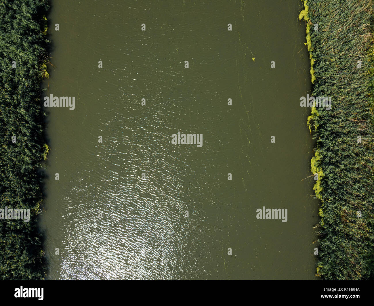 Aerial view of the river from drone point of view Stock Photo - Alamy