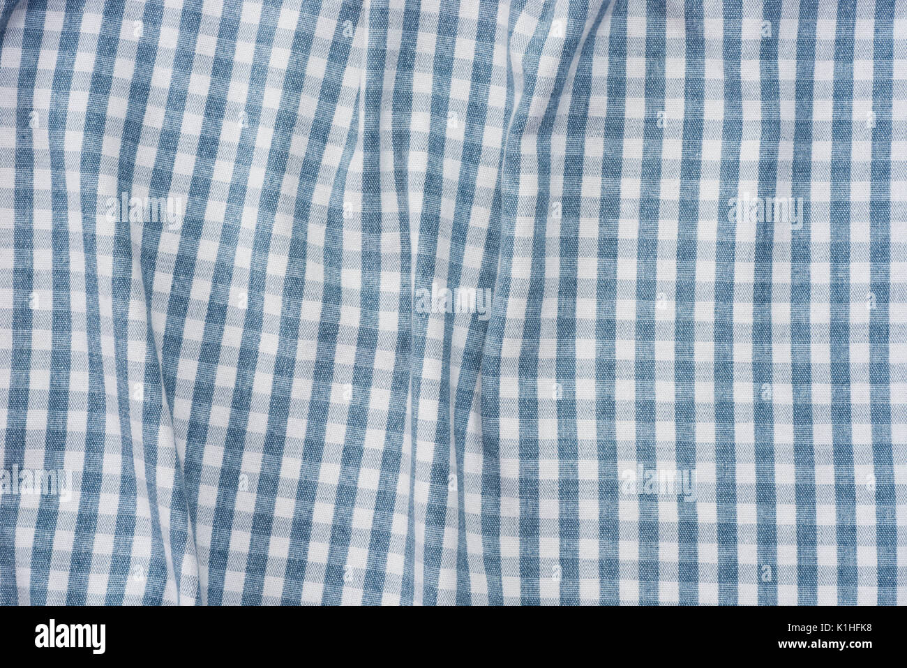 blue and white color checkered fabric background texture Stock Photo ...