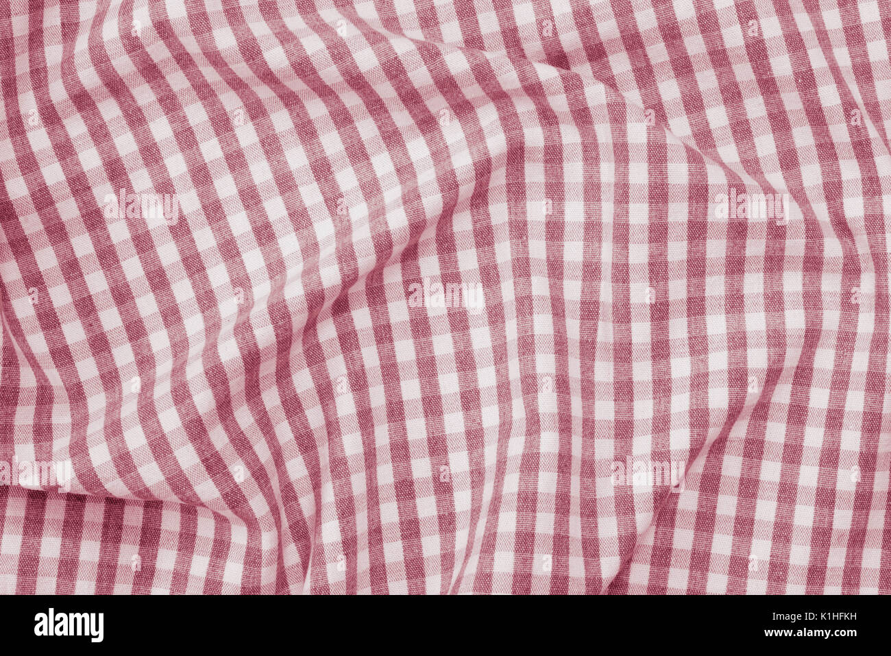 red and white color checkered fabric background texture Stock Photo - Alamy