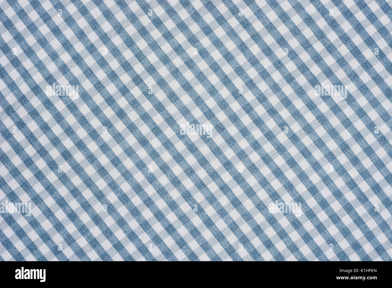 blue and white color checkered fabric background texture Stock Photo ...
