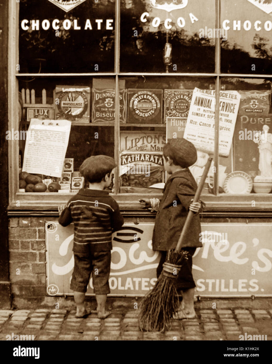 The Sweetshop, Victorian period Stock Photo - Alamy