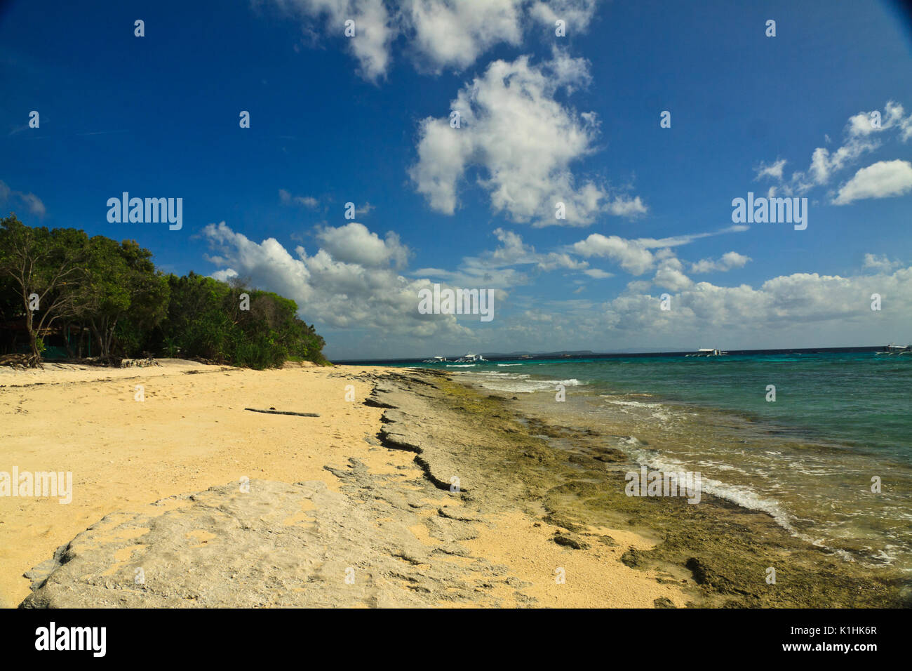 a small island across the beach to open sea at Panglao Island , Bohol ...