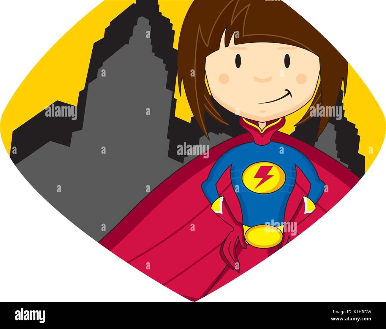 Cute Cartoon Heroic Superhero Stock Vector Image & Art - Alamy
