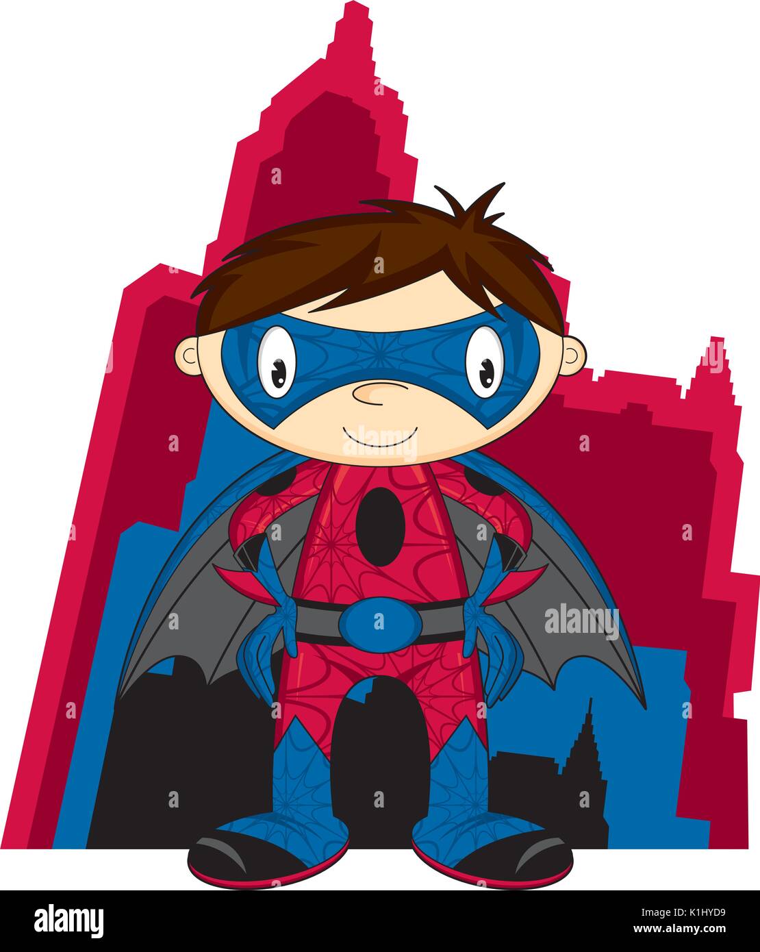 Cute Cartoon Heroic Superhero Stock Vector Image & Art - Alamy