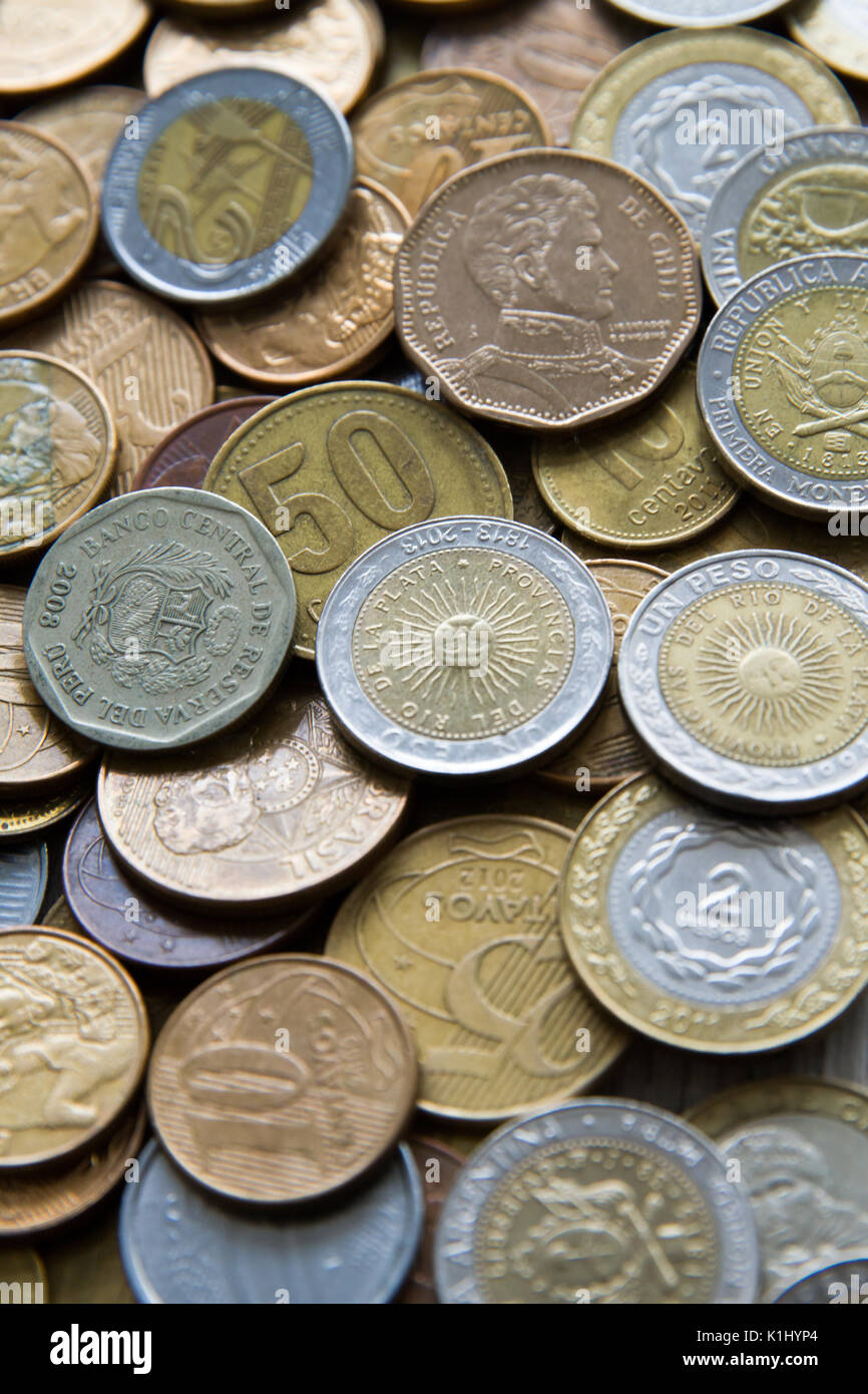 South american silver coin hi-res stock photography and images - Alamy