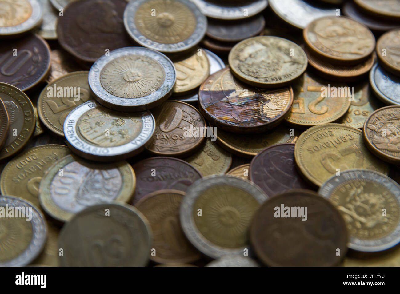 Currency argentina coins south america hi-res stock photography and ...