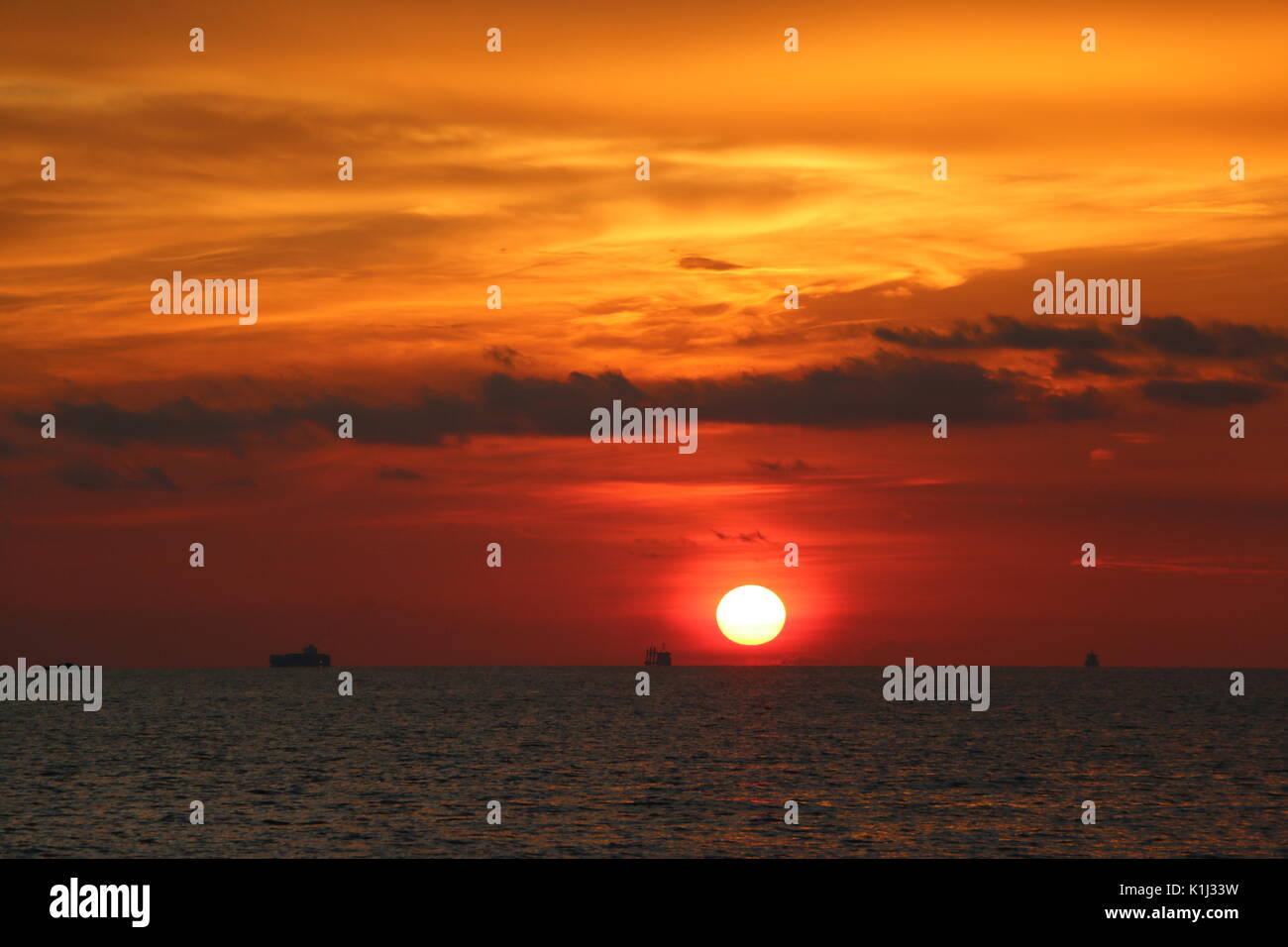 Sunset at Pantai Remis, Kuala Selangor, Malaysia Stock Photo - Alamy