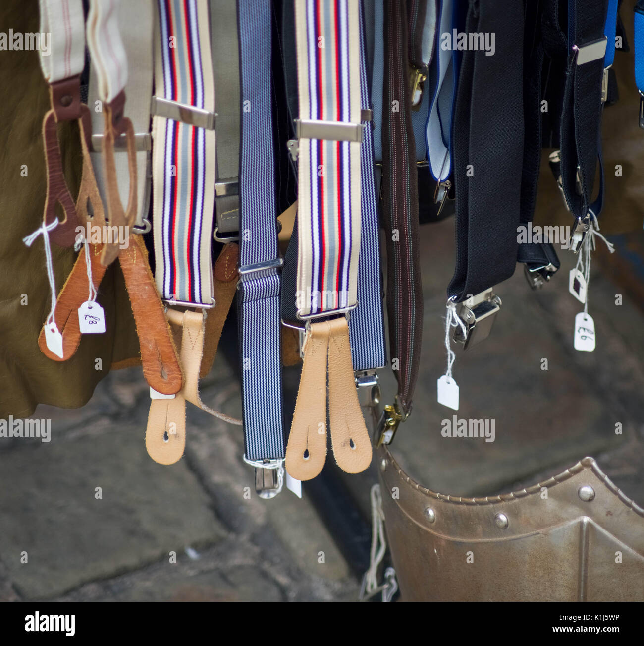 Vintage clothing suspenders braces Stock Photo - Alamy