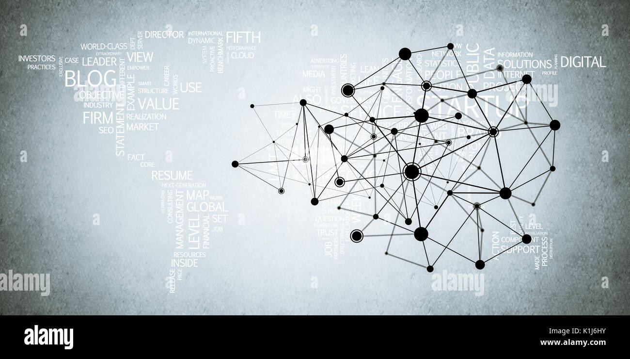 Background image with social connection and networking concept on ...