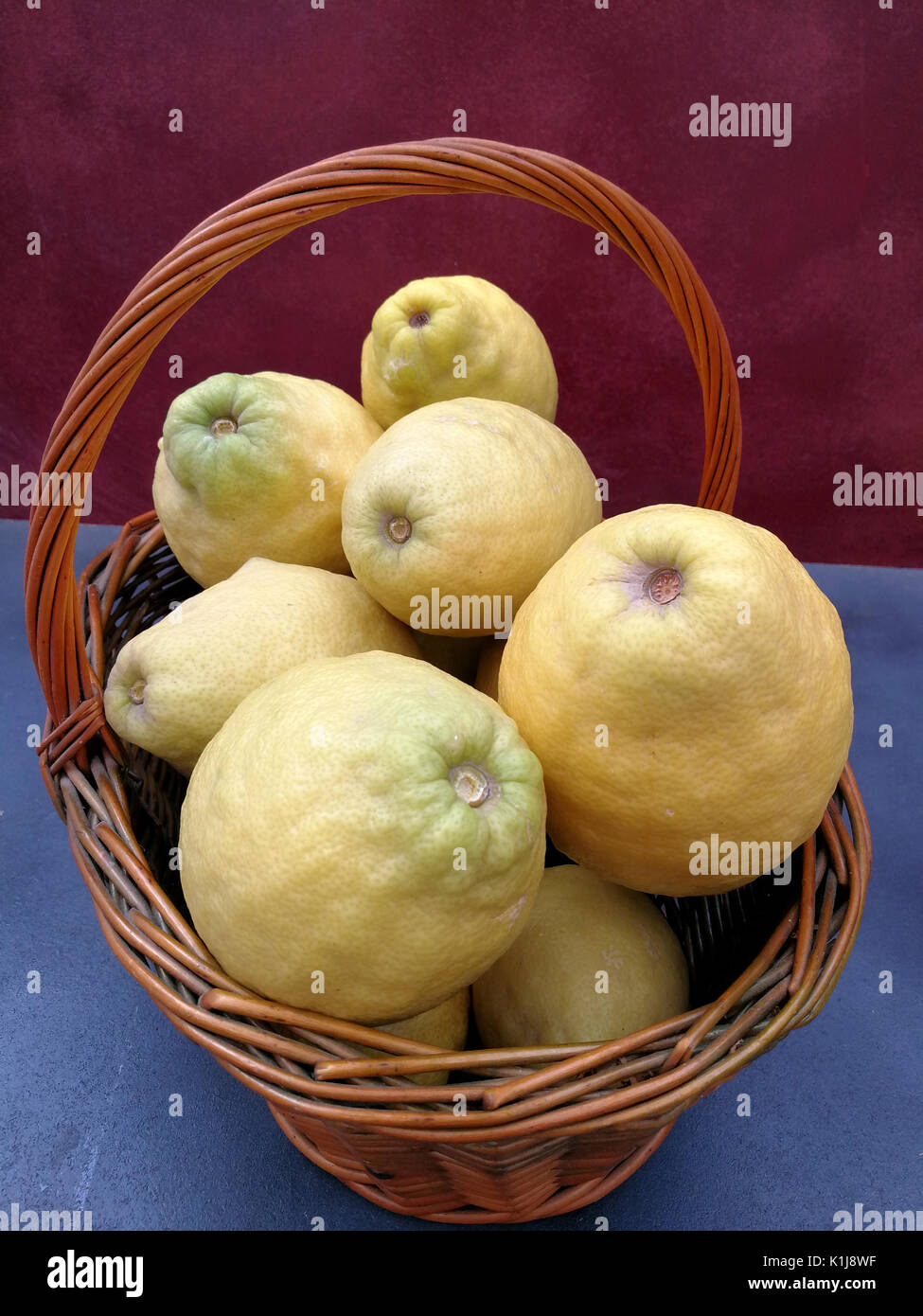 Basket with lemons Stock Photo - Alamy