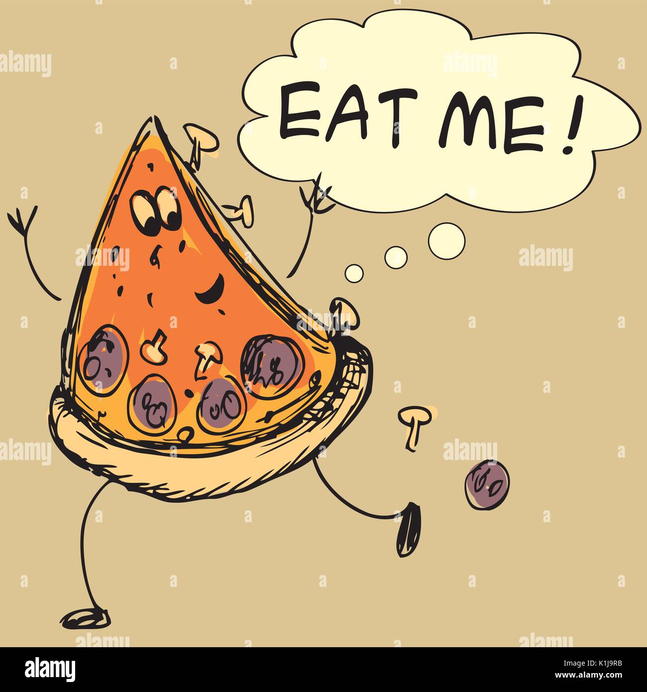Pizza drawing hi-res stock photography and images - Alamy