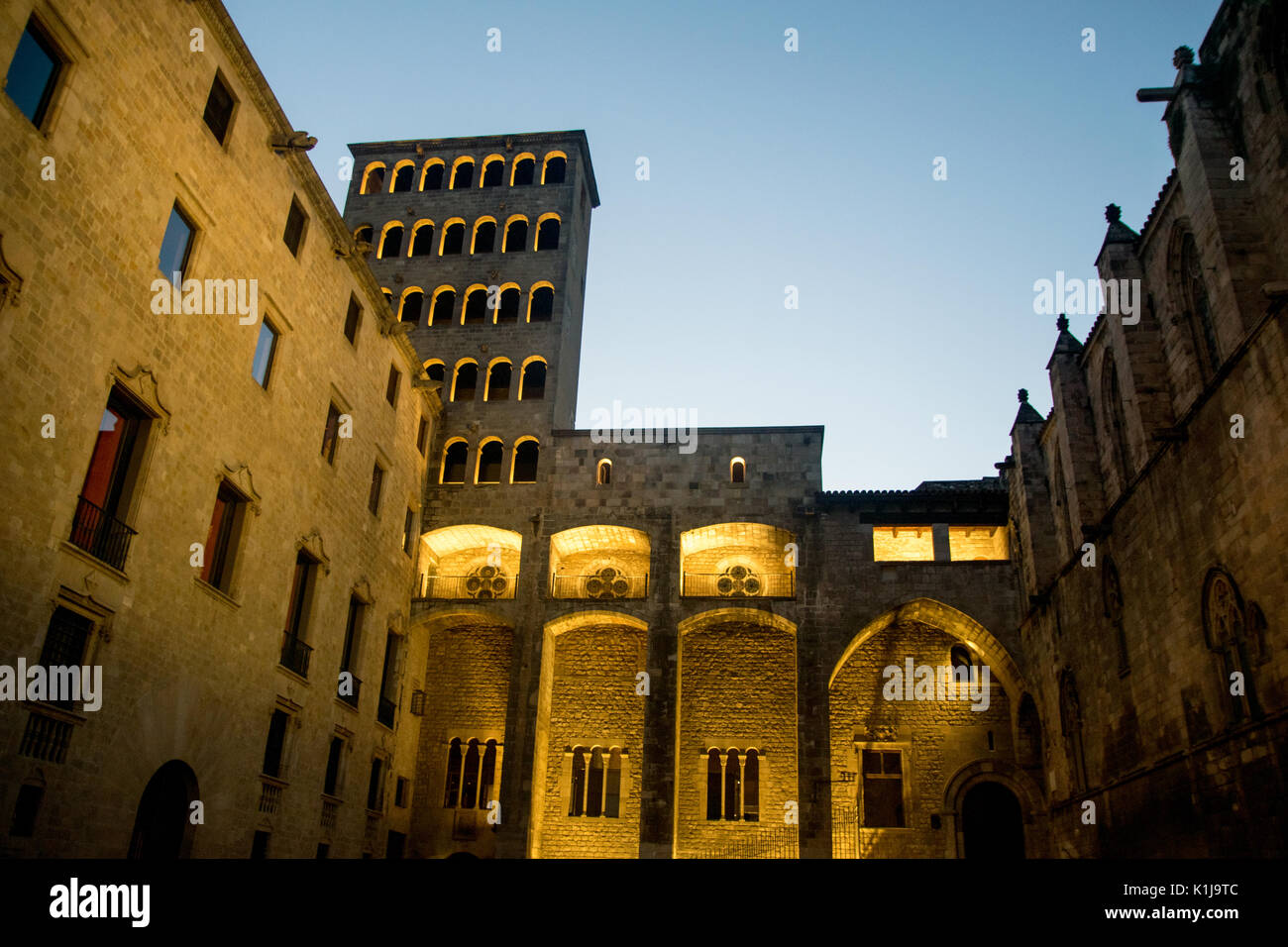 Palau Reial Major (Grand Royal Palace) in Placa del rei (King's Square ...
