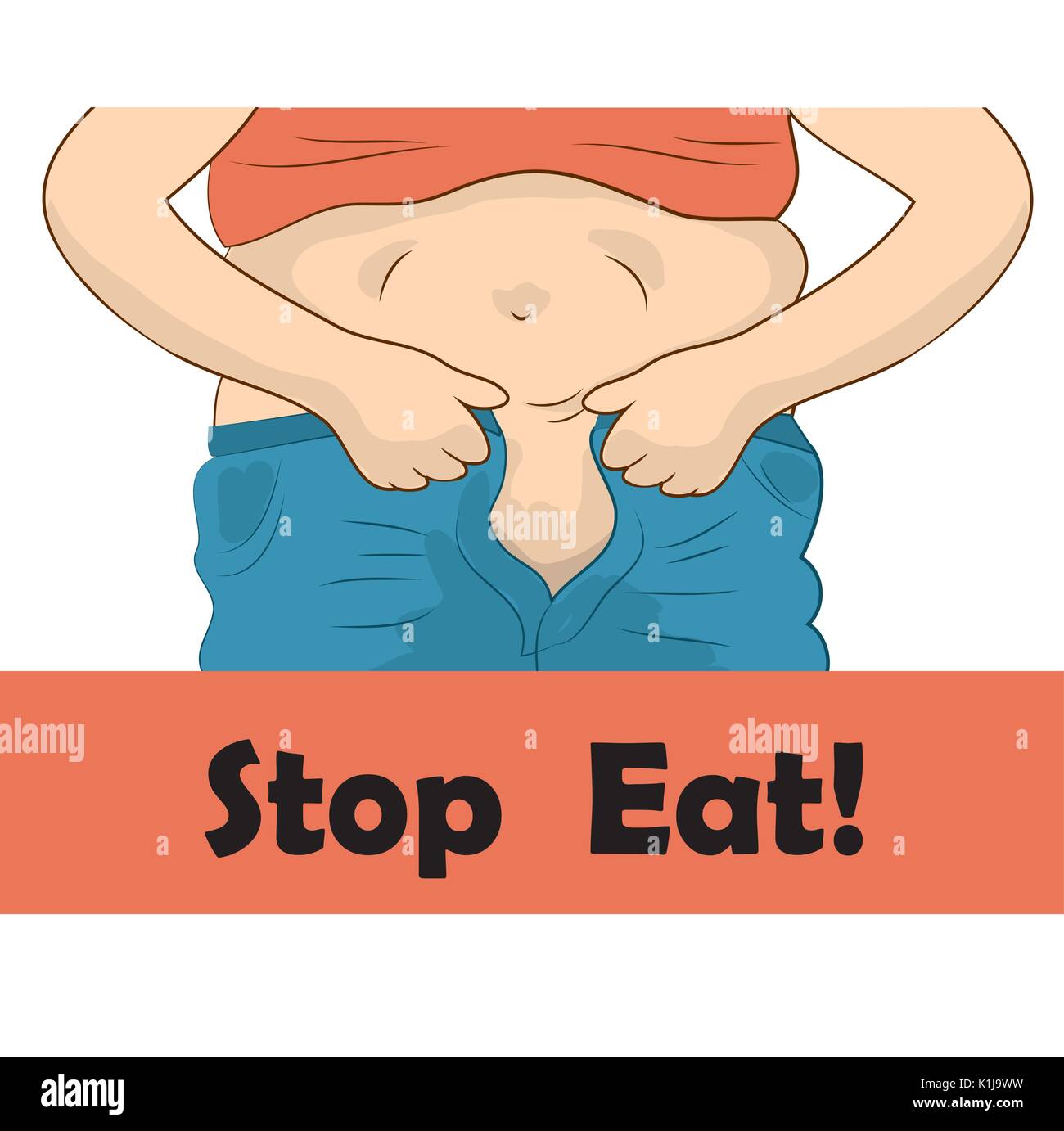 Fat men eating fast food Stock Vector Images - Alamy