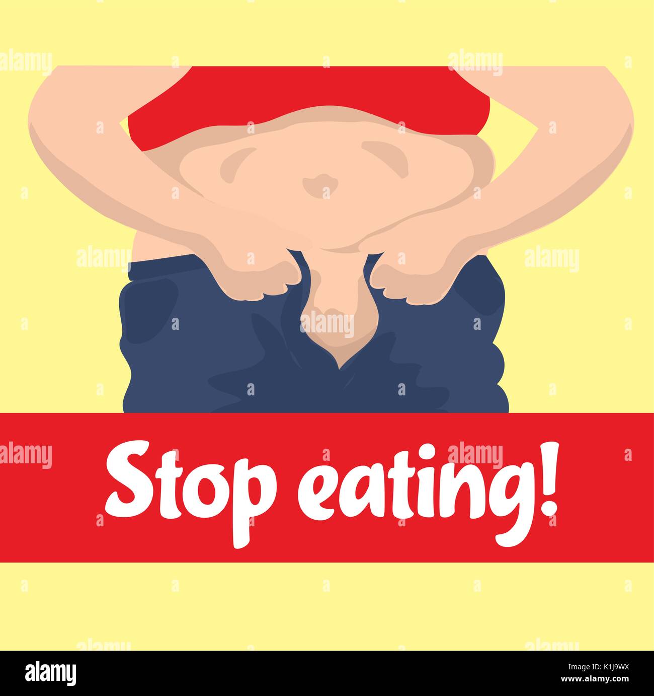 Fat men eating fast food Stock Vector Images - Alamy