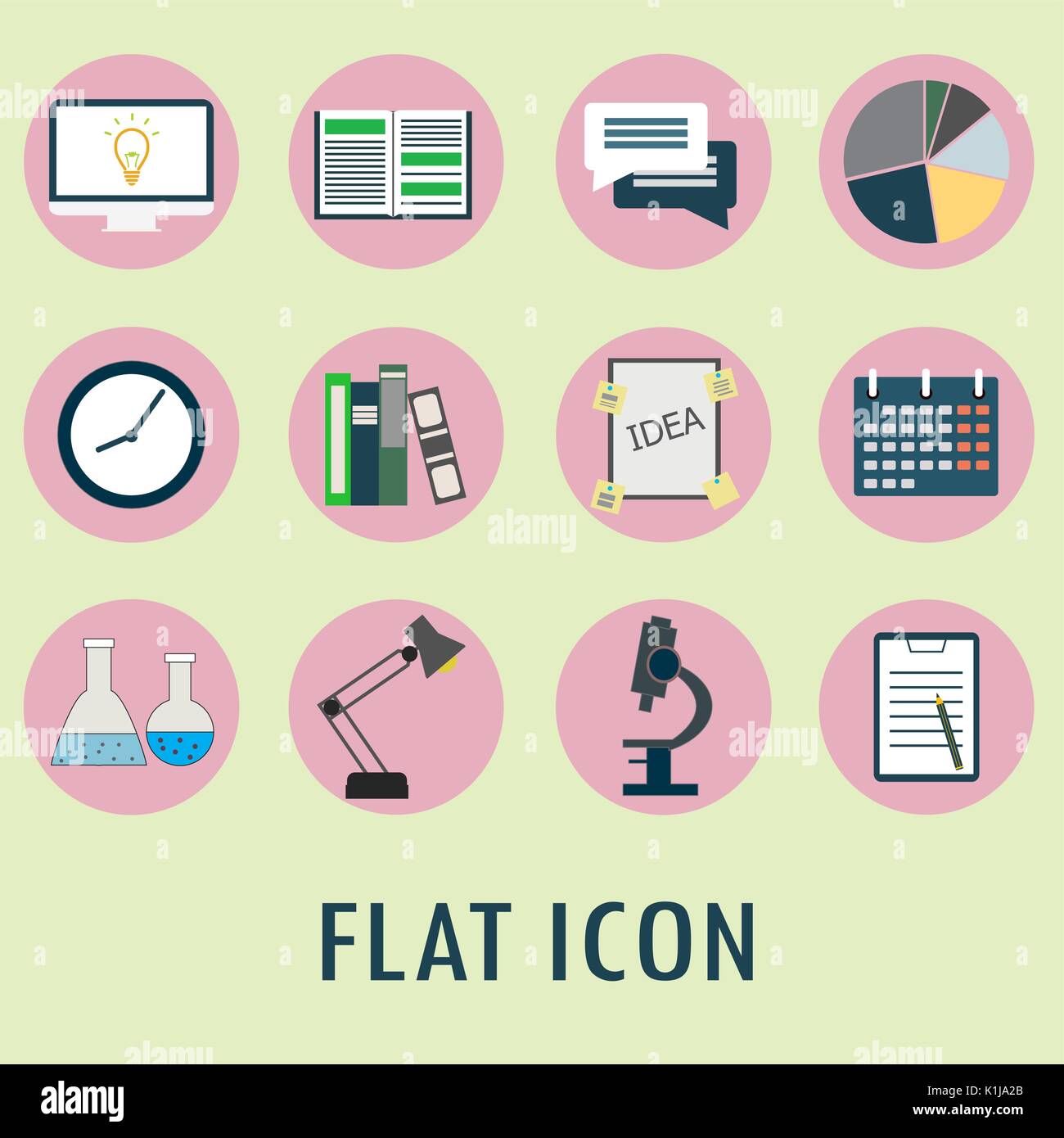 Set of flat icons. vector illustration Stock Vector Image & Art - Alamy