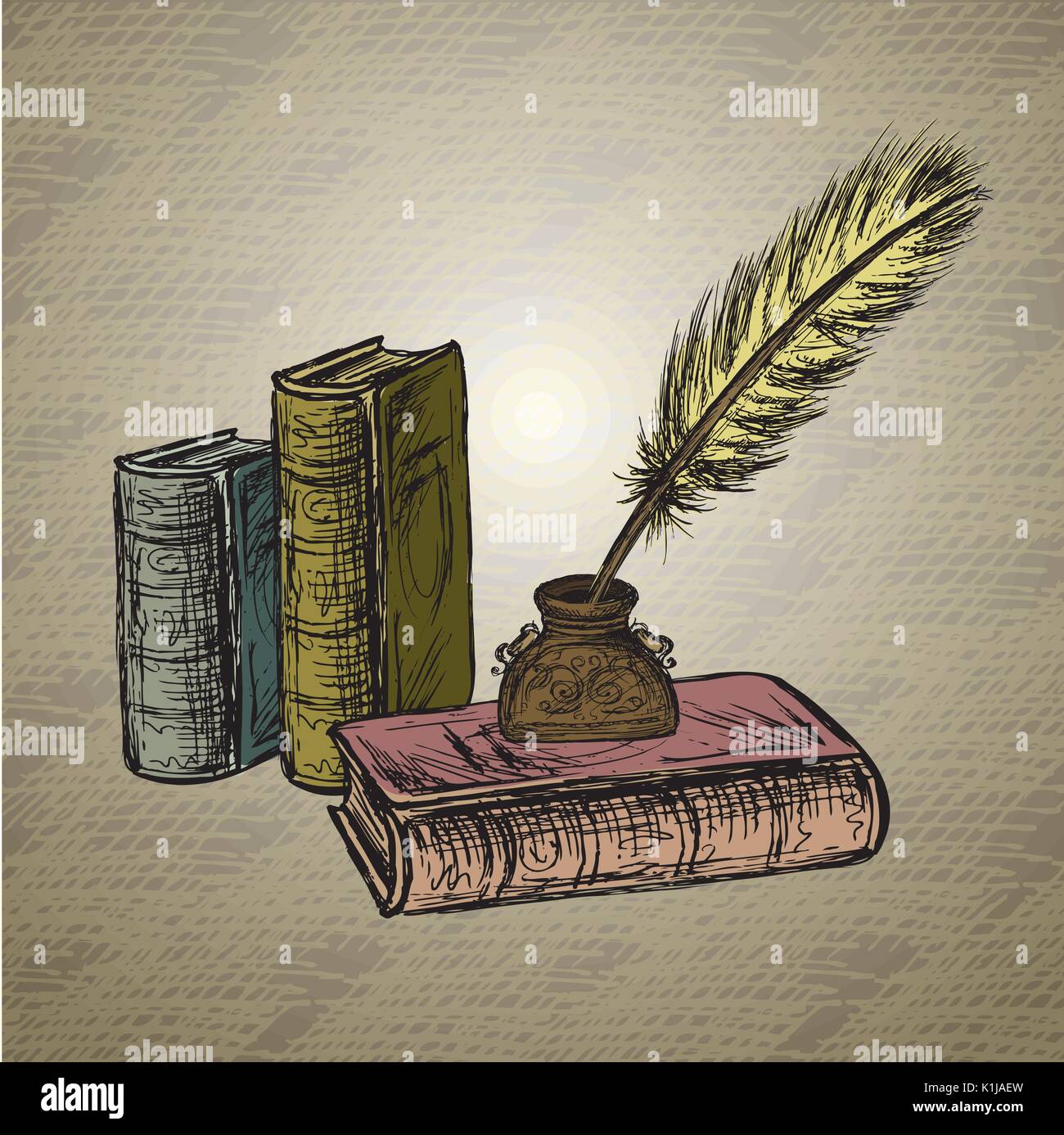 Old Fashion Feather Background