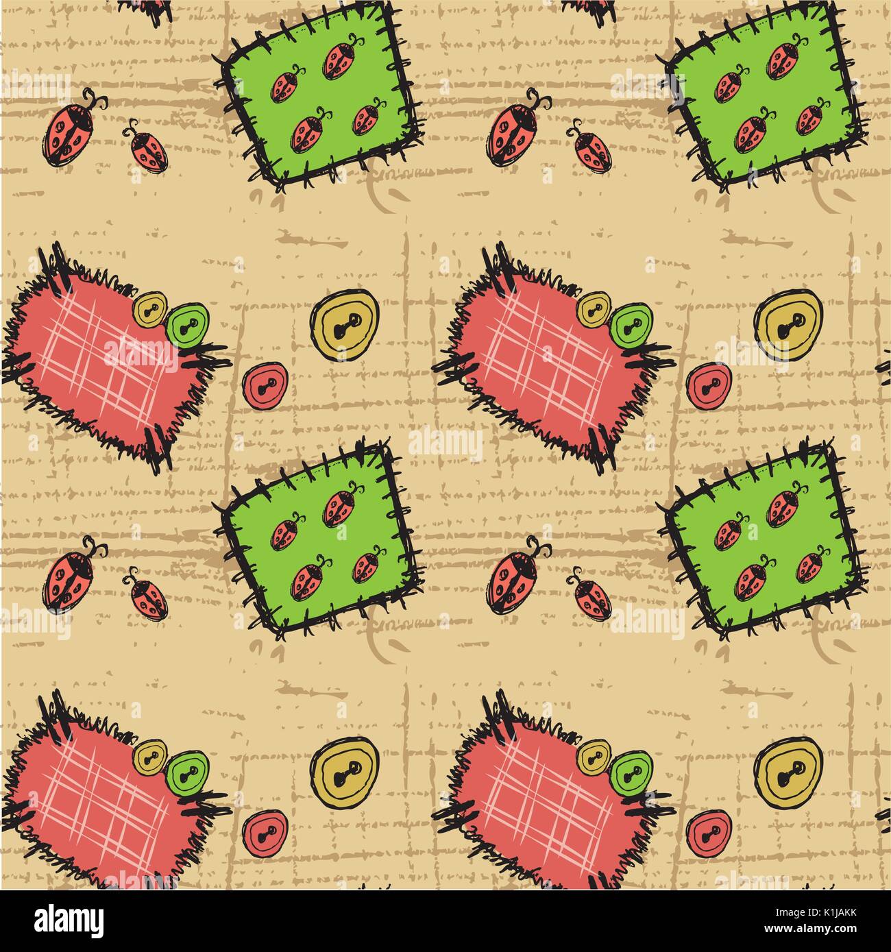 Patches Seamless background. Vector illustration Stock Vector Image ...