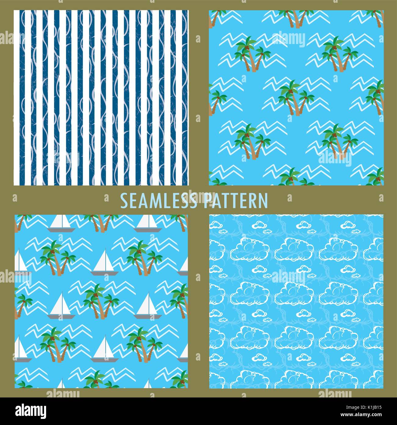 A set of four vector seamless patterns Stock Vector Image & Art - Alamy