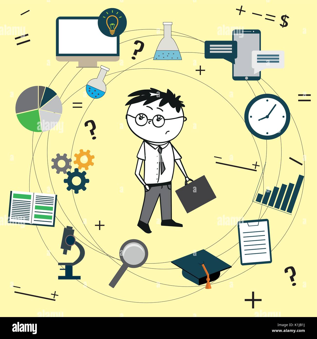 Scientist, concept background. Vector illustration Stock Vector Image ...