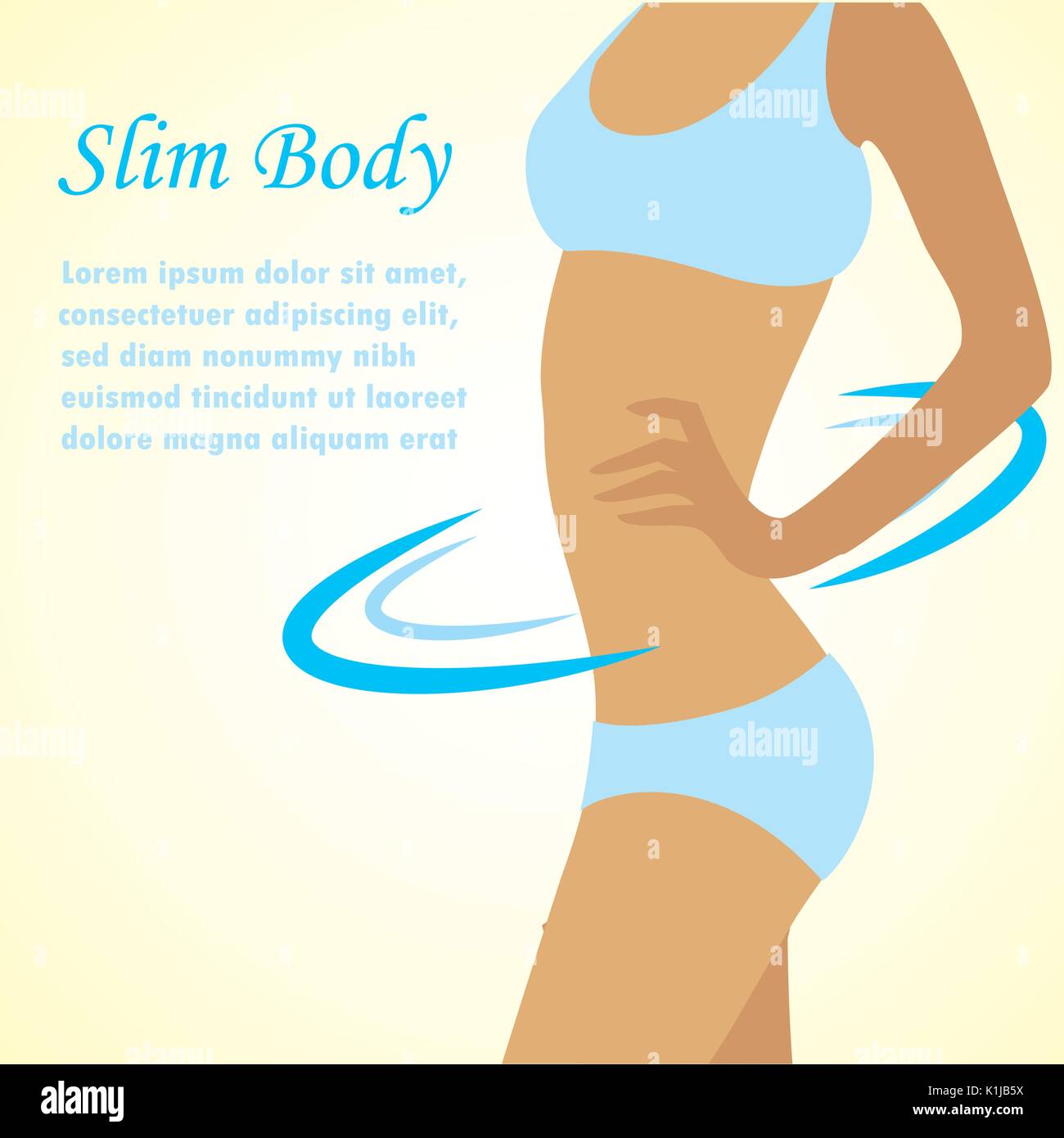 Slim Body Concept A Place For Inscription Vector Illustration Stock Vector Image And Art Alamy