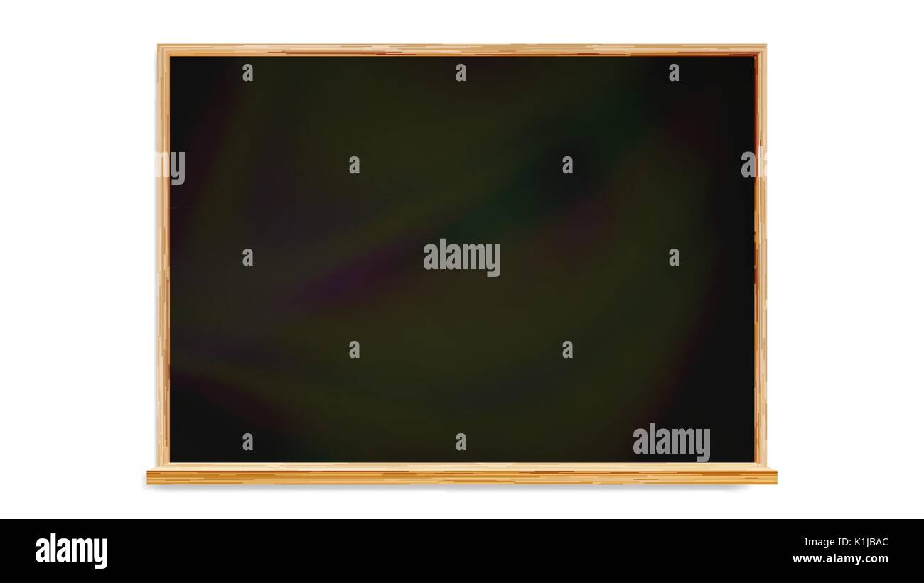 School Board Vector. Isolated On White Background. Wooden Frame ...