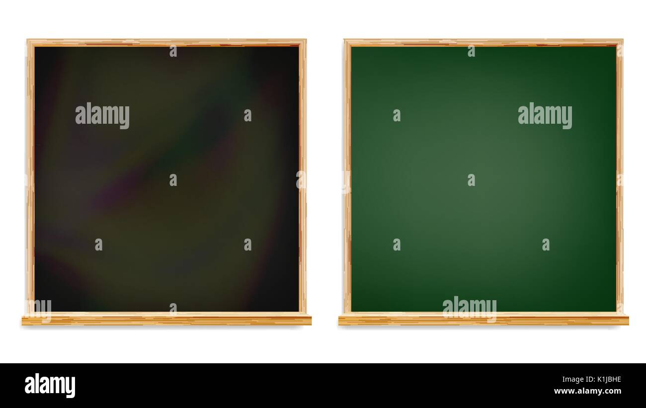 School Board Isolated Vector. Wooden Frame. Classic Empty Classroom ...