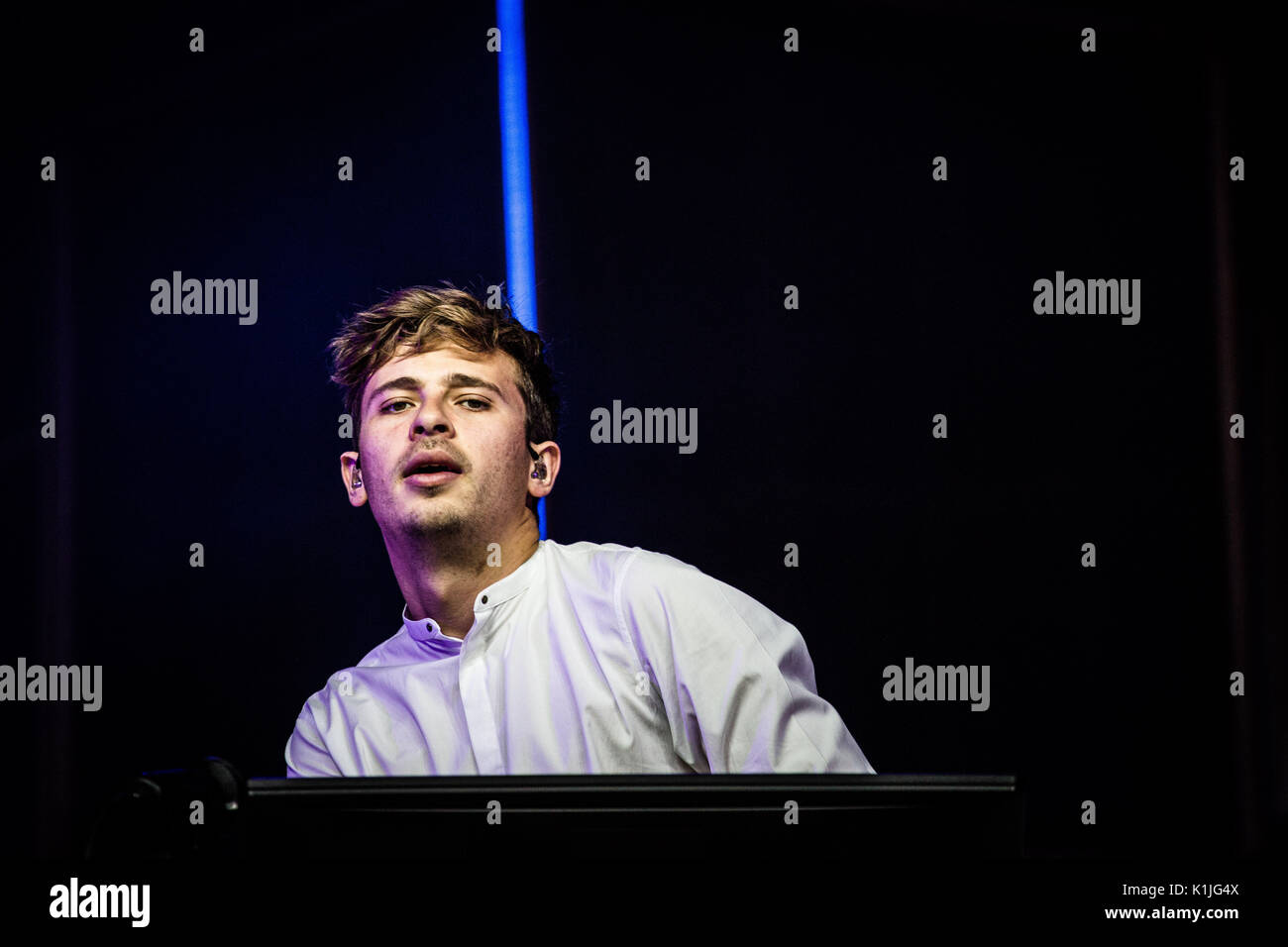 The australian deejay and producer Flume pictured on stage as he ...