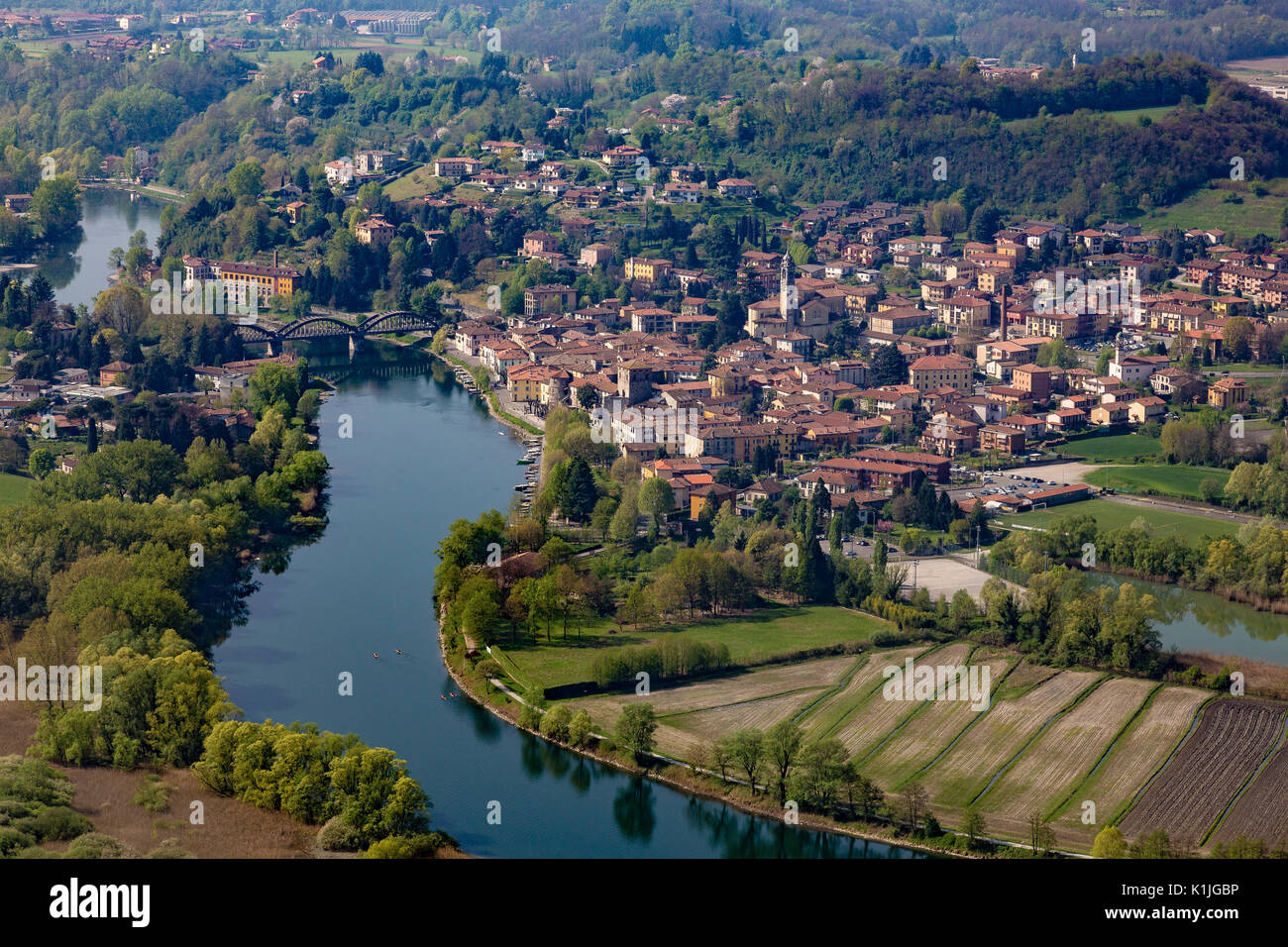 Adda River, Brivio, Lombardy, Italy Stock Photo - Alamy