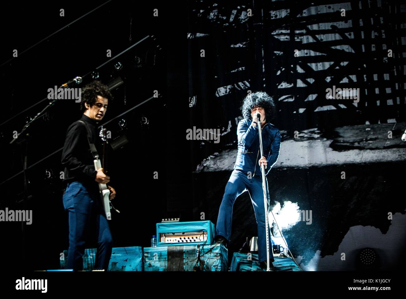 The american punk rock band At The Drive In pictured on stage as they ...