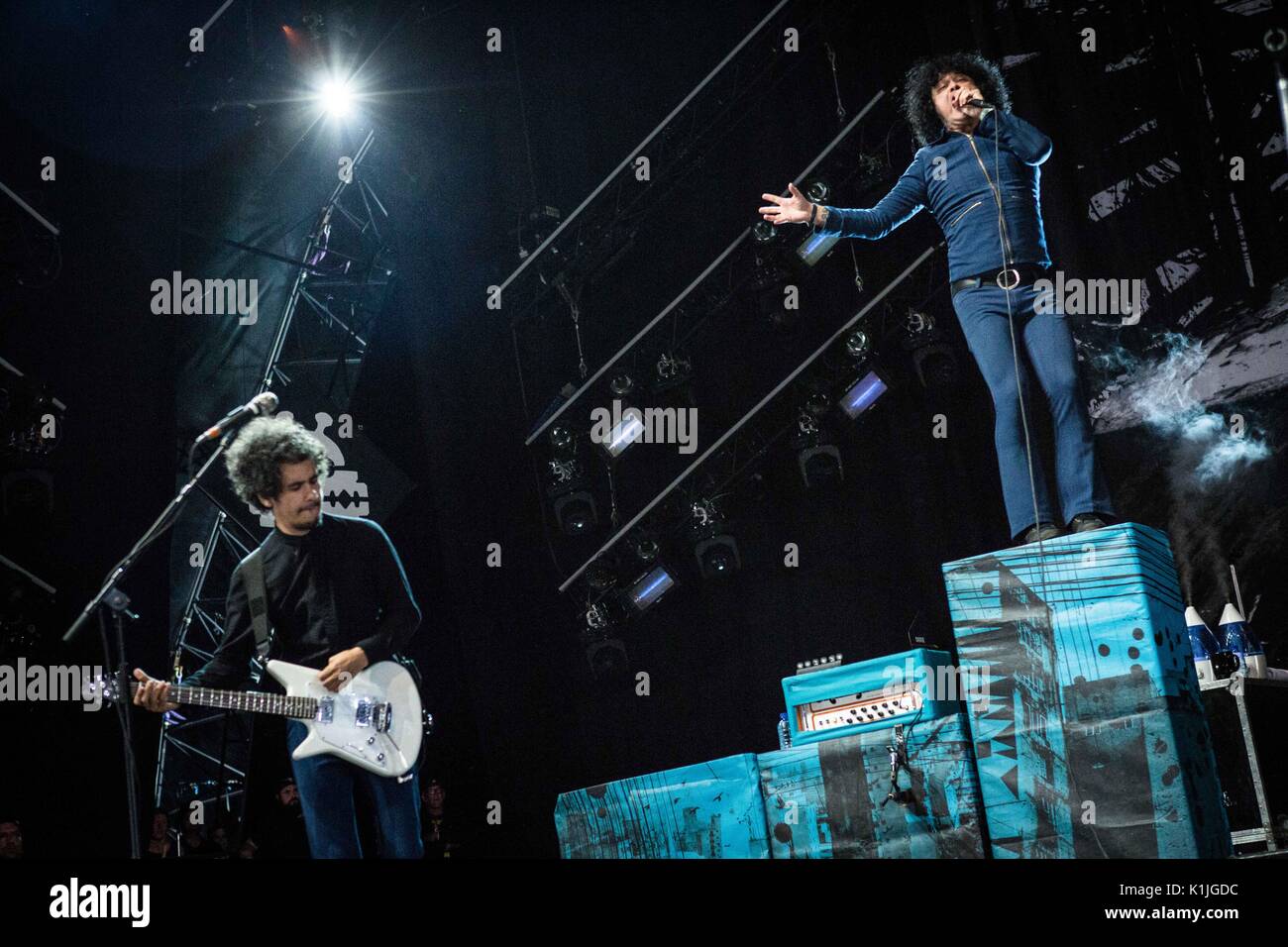 The american punk rock band At The Drive In pictured on stage as they ...