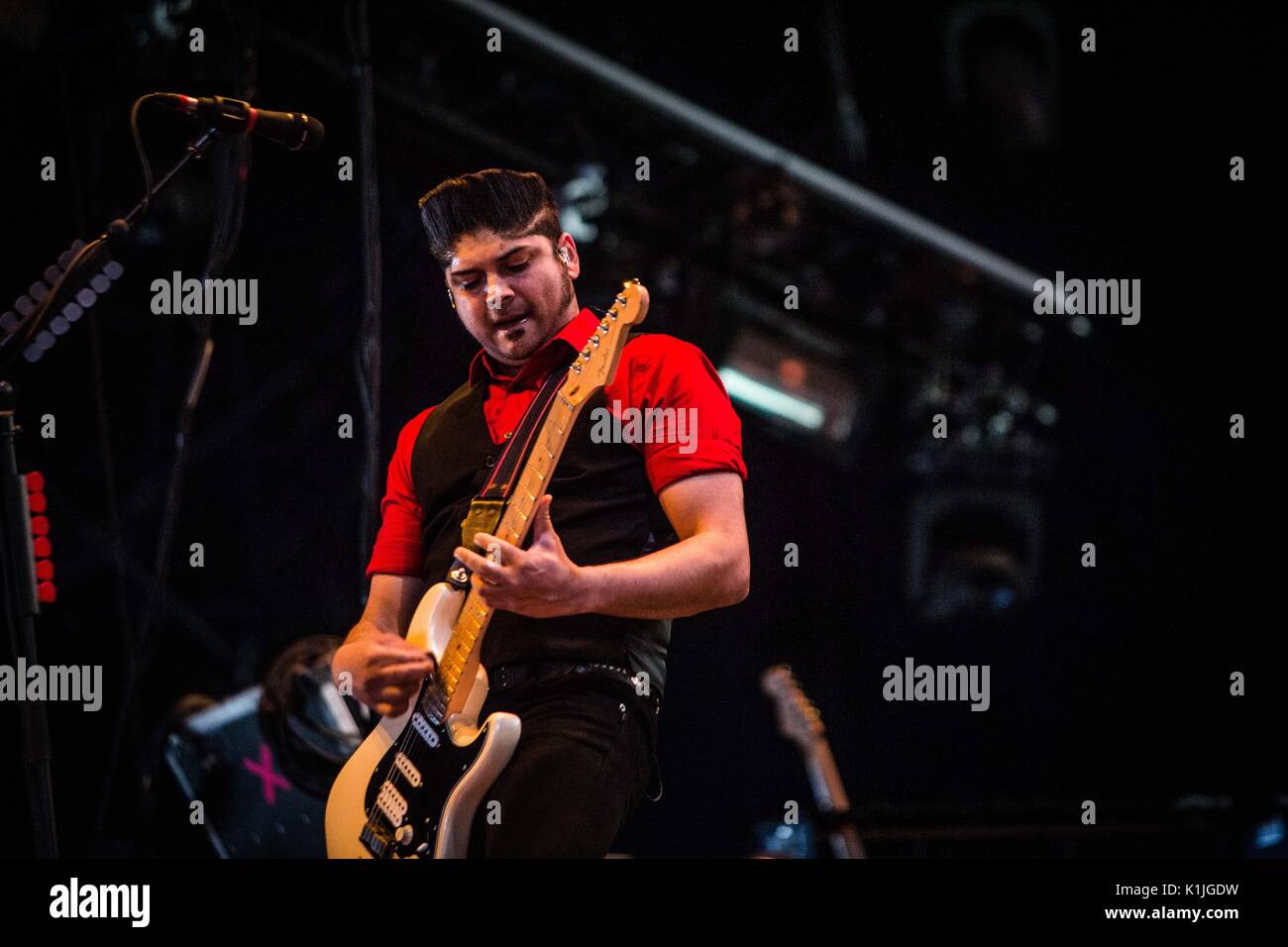 Ian D'Sa of the canadian punk rock band Billy Talent pictured on stage ...