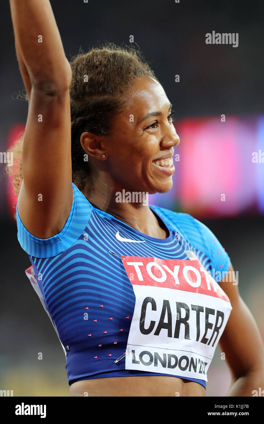 Kori CARTER (United States of America) competing in the Women's 400m ...