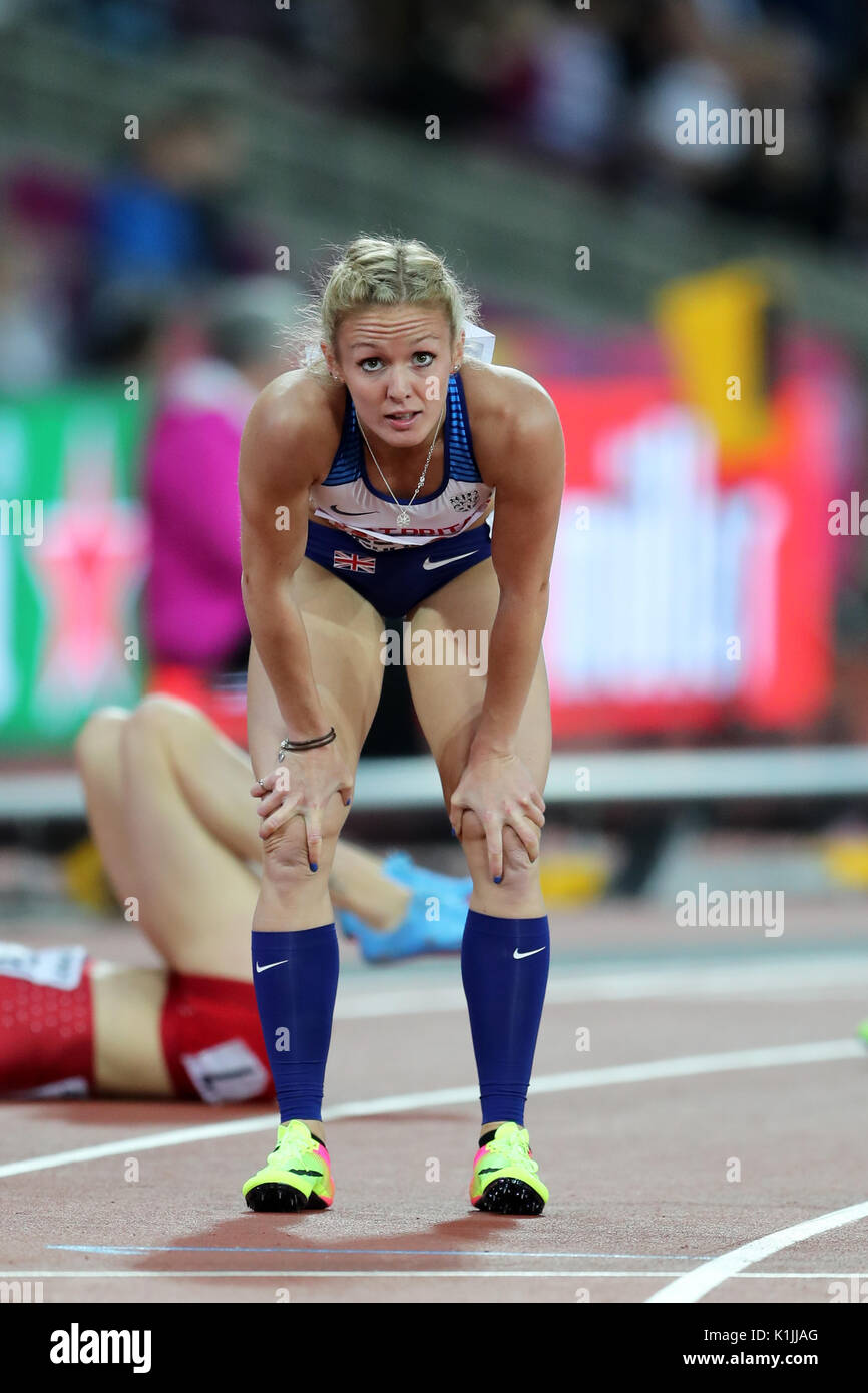 Meghan BEESLEY (Great Britain) competing in the Women's 400m Hurdles ...