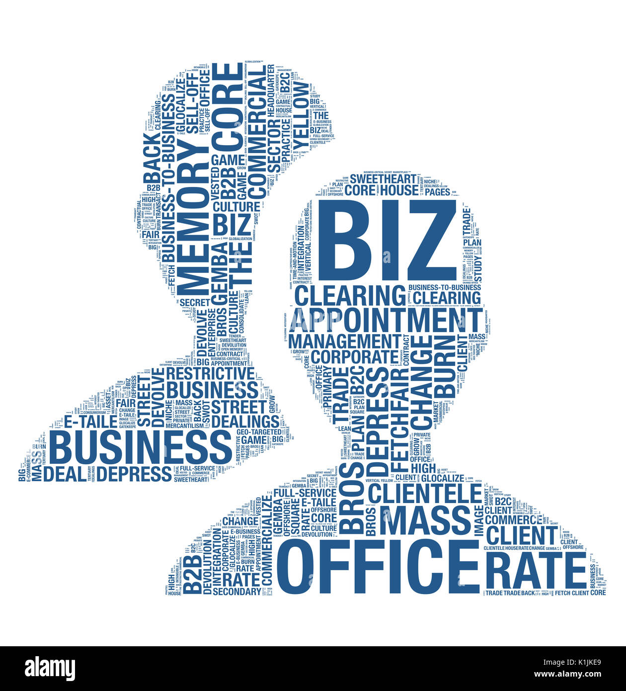 Word cloud of business terms are creating profile icon shape on ...