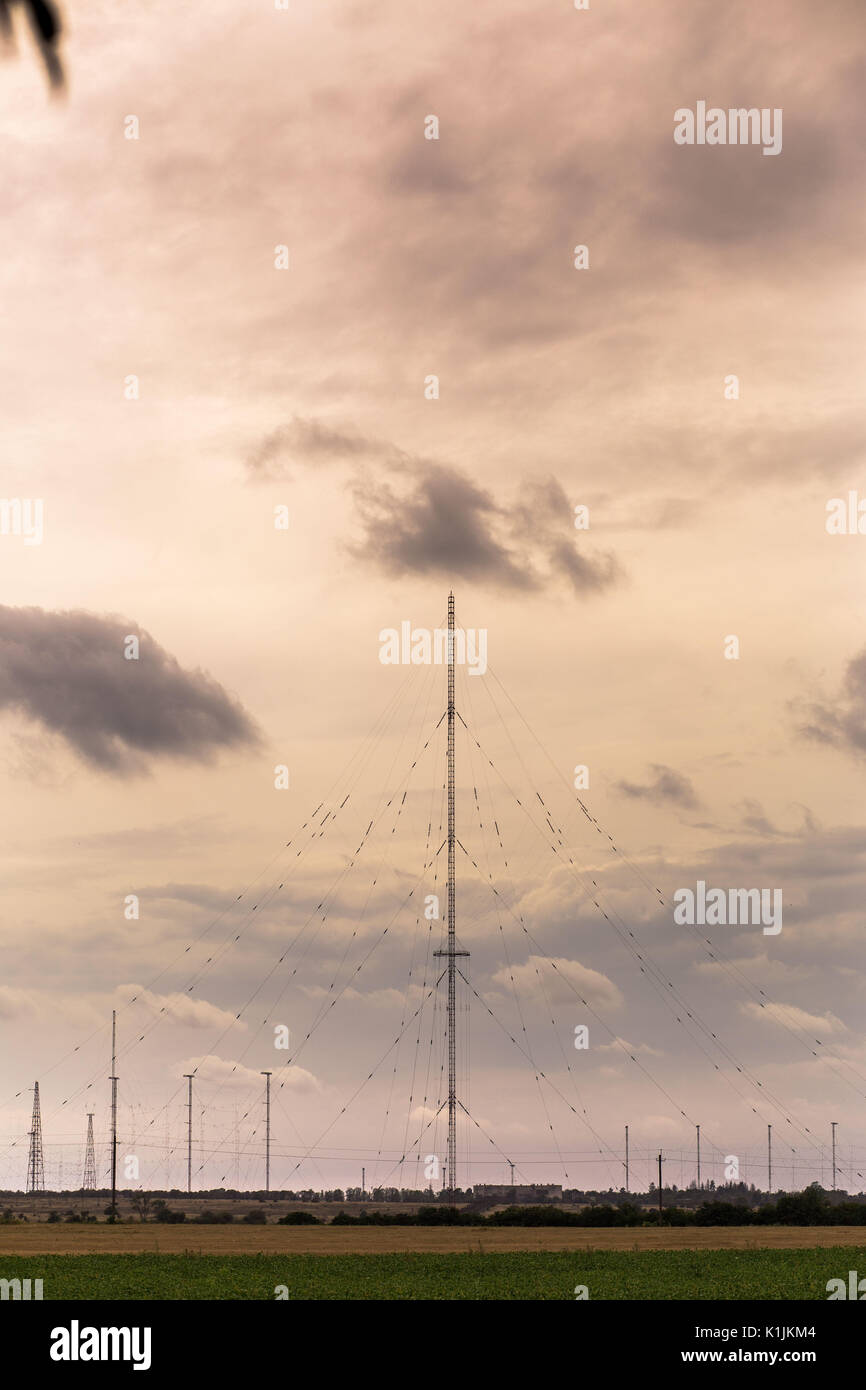 TV and radio towers. Communication radio stations, for radio signal ...