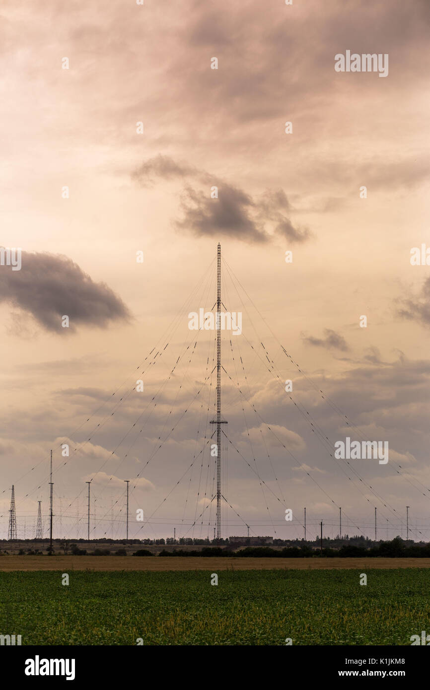 TV and radio towers. Communication radio stations, for radio signal ...