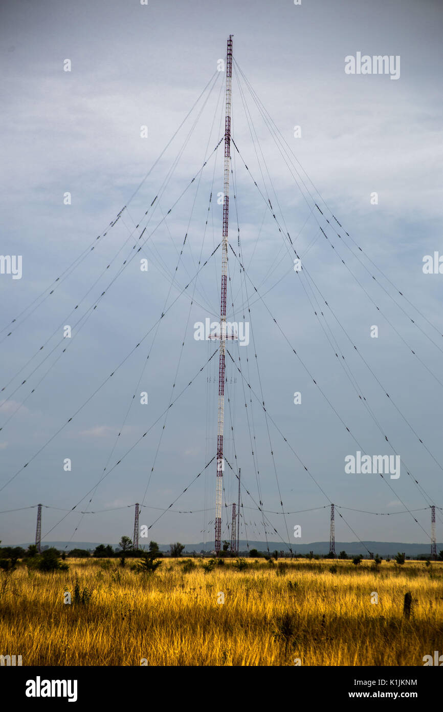 TV and radio towers. Communication radio stations, for radio signal ...