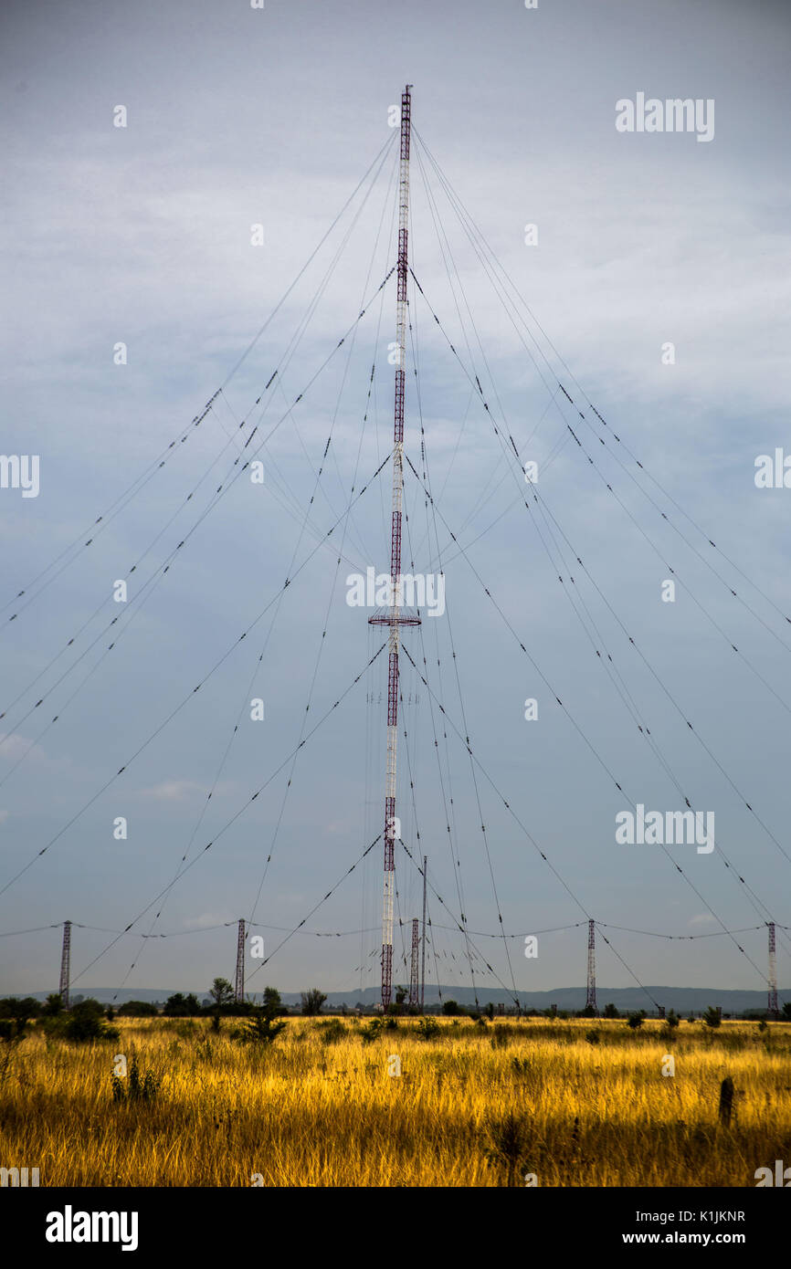 TV and radio towers. Communication radio stations, for radio signal ...