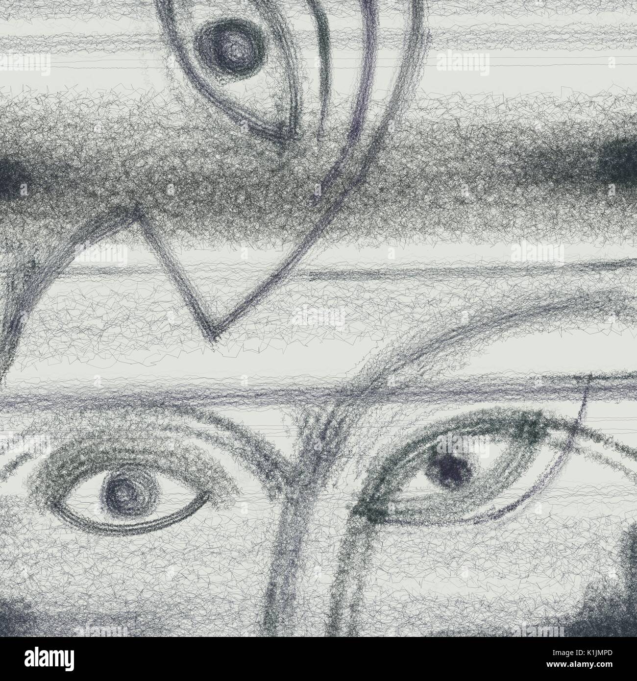 Abstract faces oil painting hi-res stock photography and images - Alamy