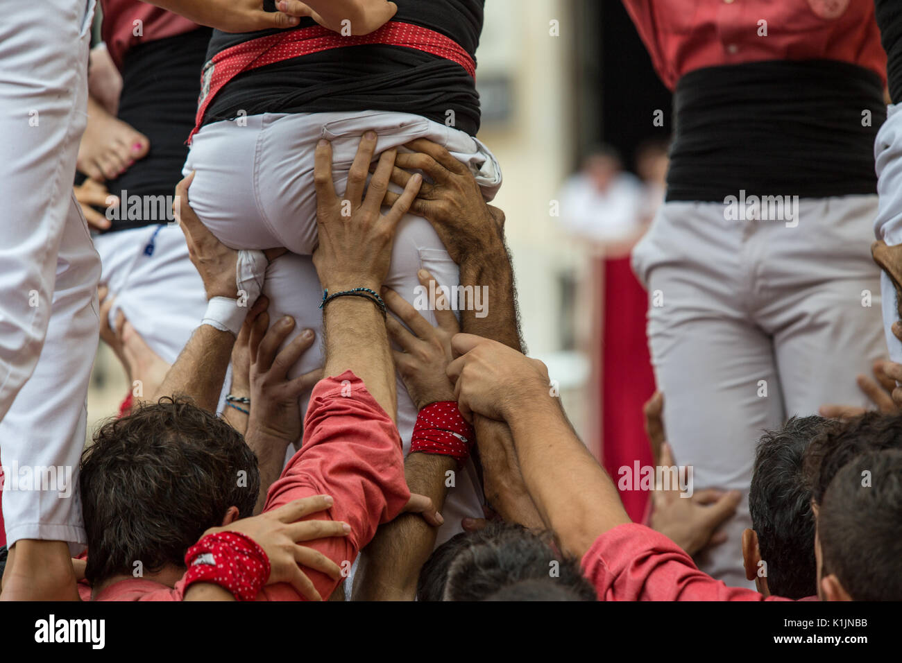Castellers festival in Tarragona Stock Photo - Alamy