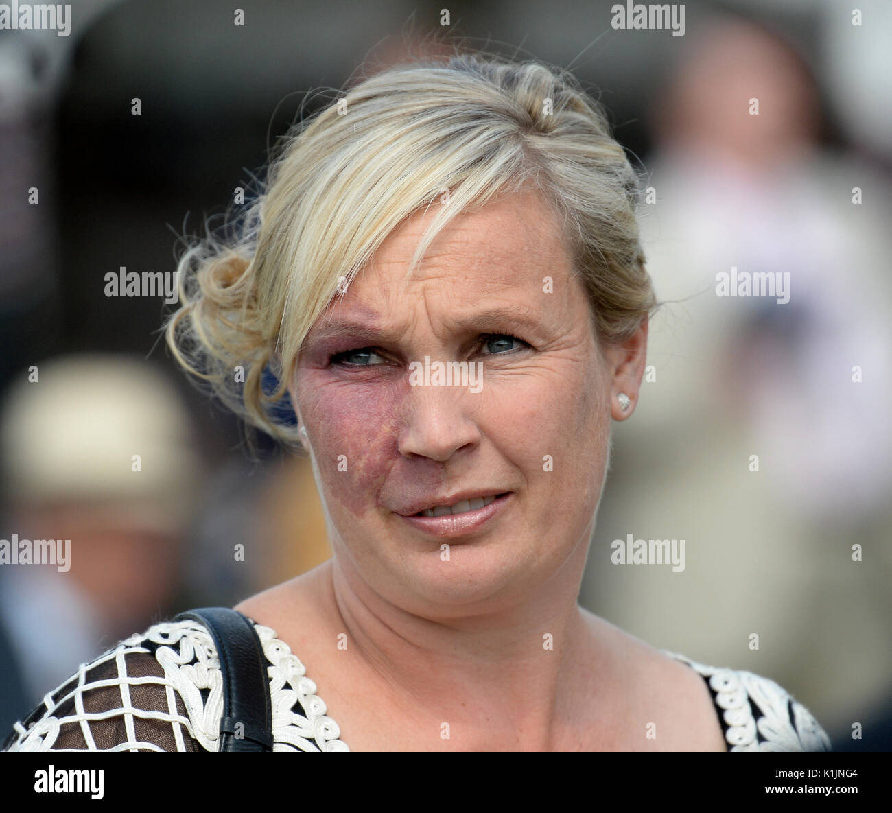 Trainer Ruth Carr in the parade ring during day four of the 2017 ...