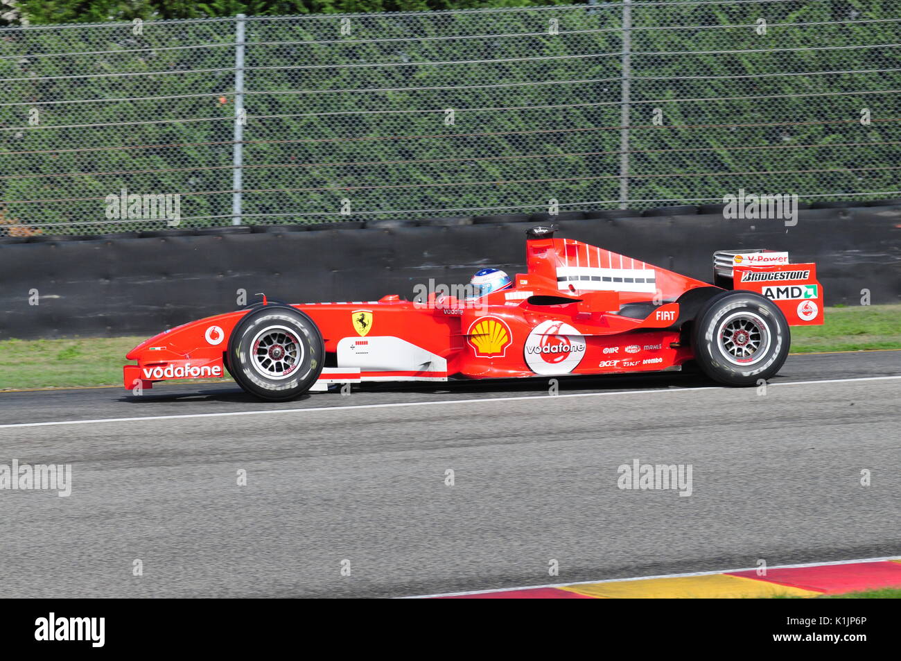 MUGELLO, IT, November, 2008: unknown run with Ferrari F1 2005 during ...