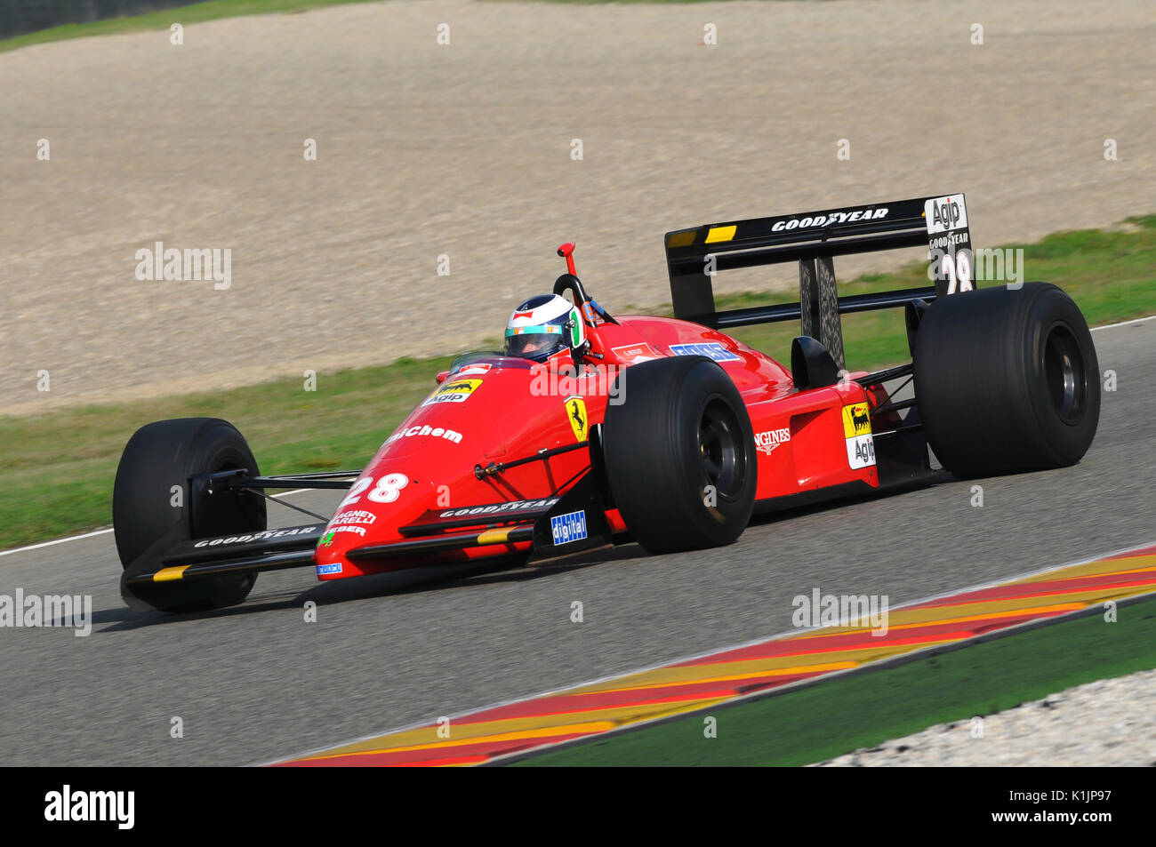 MUGELLO, IT, November, 2008:Gherard Berger with Historic Ferrari Turbo ...