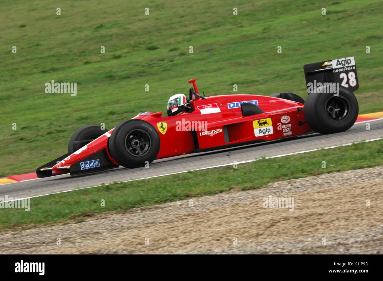 Gerhard berger racing in ferrari hi-res stock photography and images ...