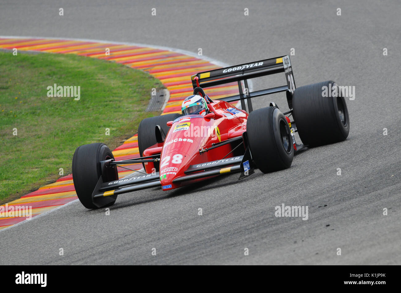 Gerhard berger racing in ferrari hi-res stock photography and images ...