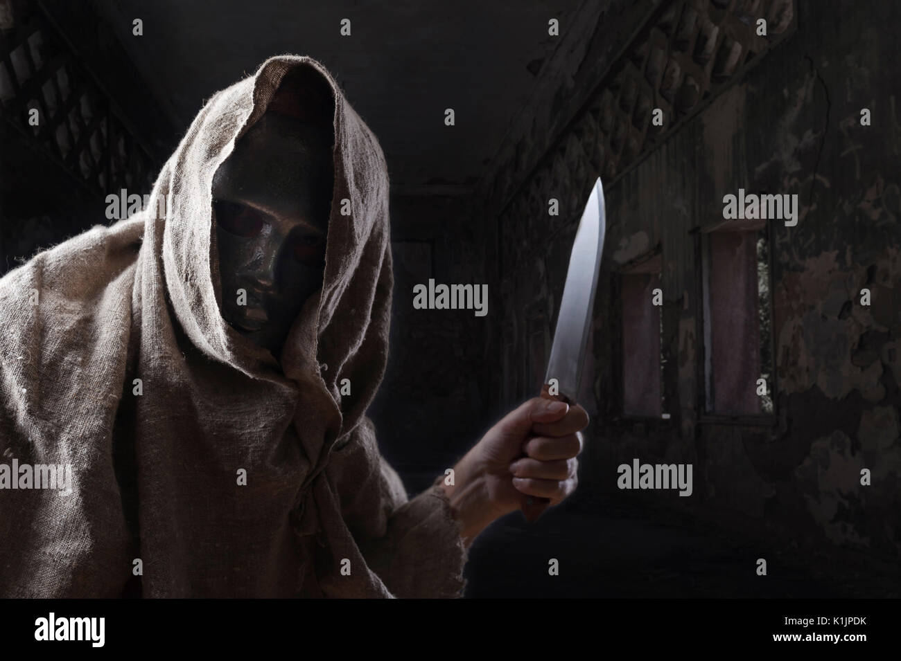 Scary Bizarre Man Holding Knife High Resolution Stock Photography and ...