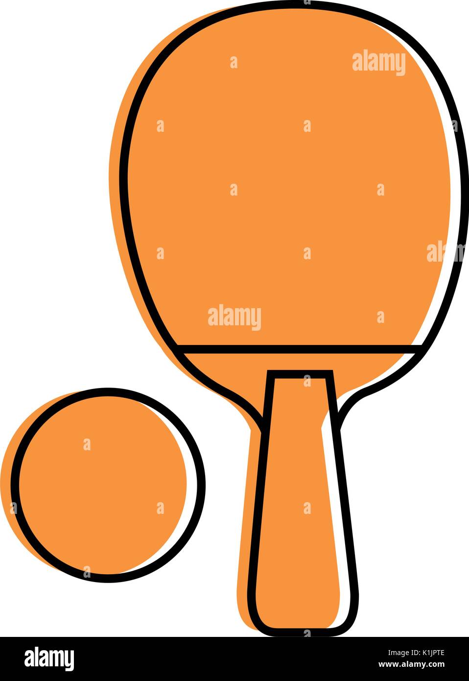 ping pong racket icon over white background vector illustration Stock ...