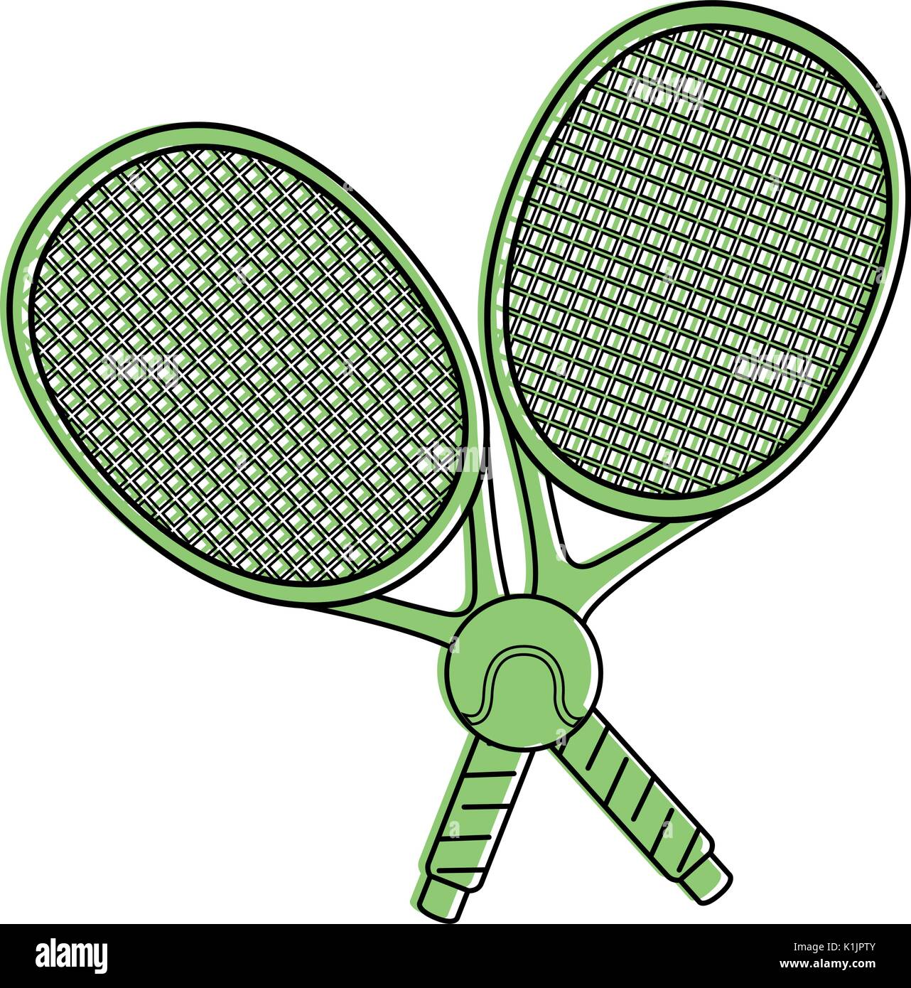 tennis rackets and ball icon over white background vector illustration ...