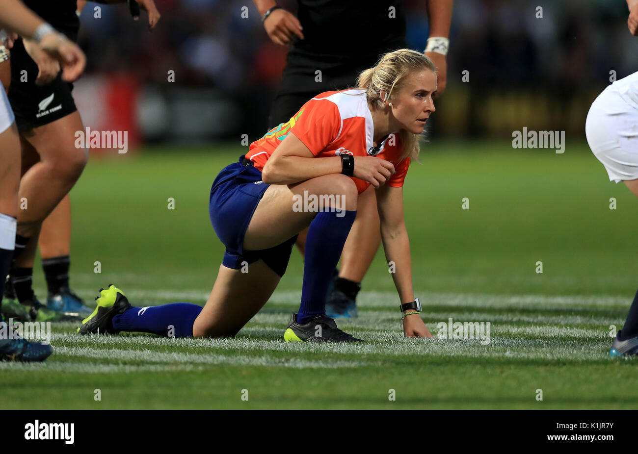 Referee Joy Neville during the 2017 Women's World Cup Final at the ...